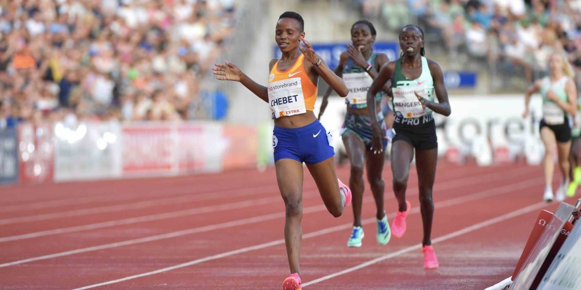 Yomif Kejelcha and Jacob Kiplimo run identical MR, WL and PB times of 12:41.73 for the 5000m in ...