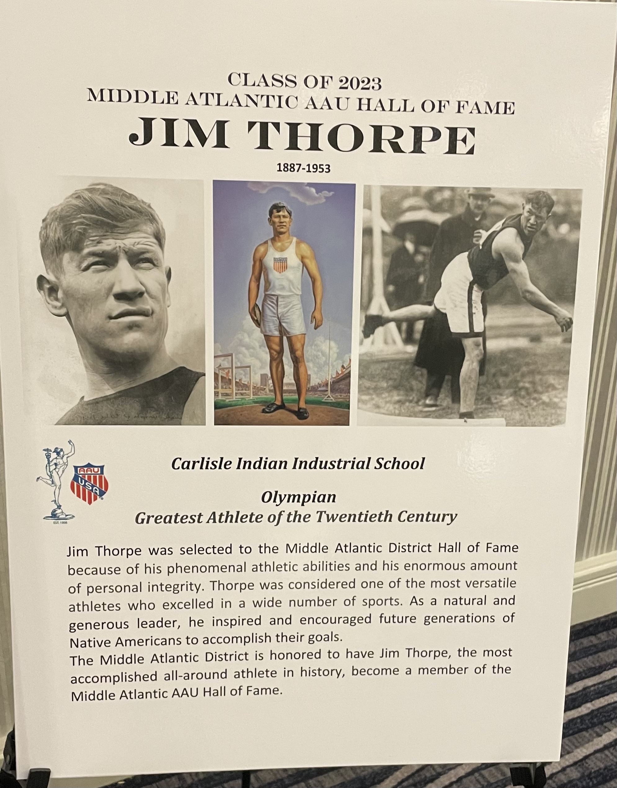 Highlight Of 2023 -An AAU Hall Of Fame Induction For Jim Thorpe ...