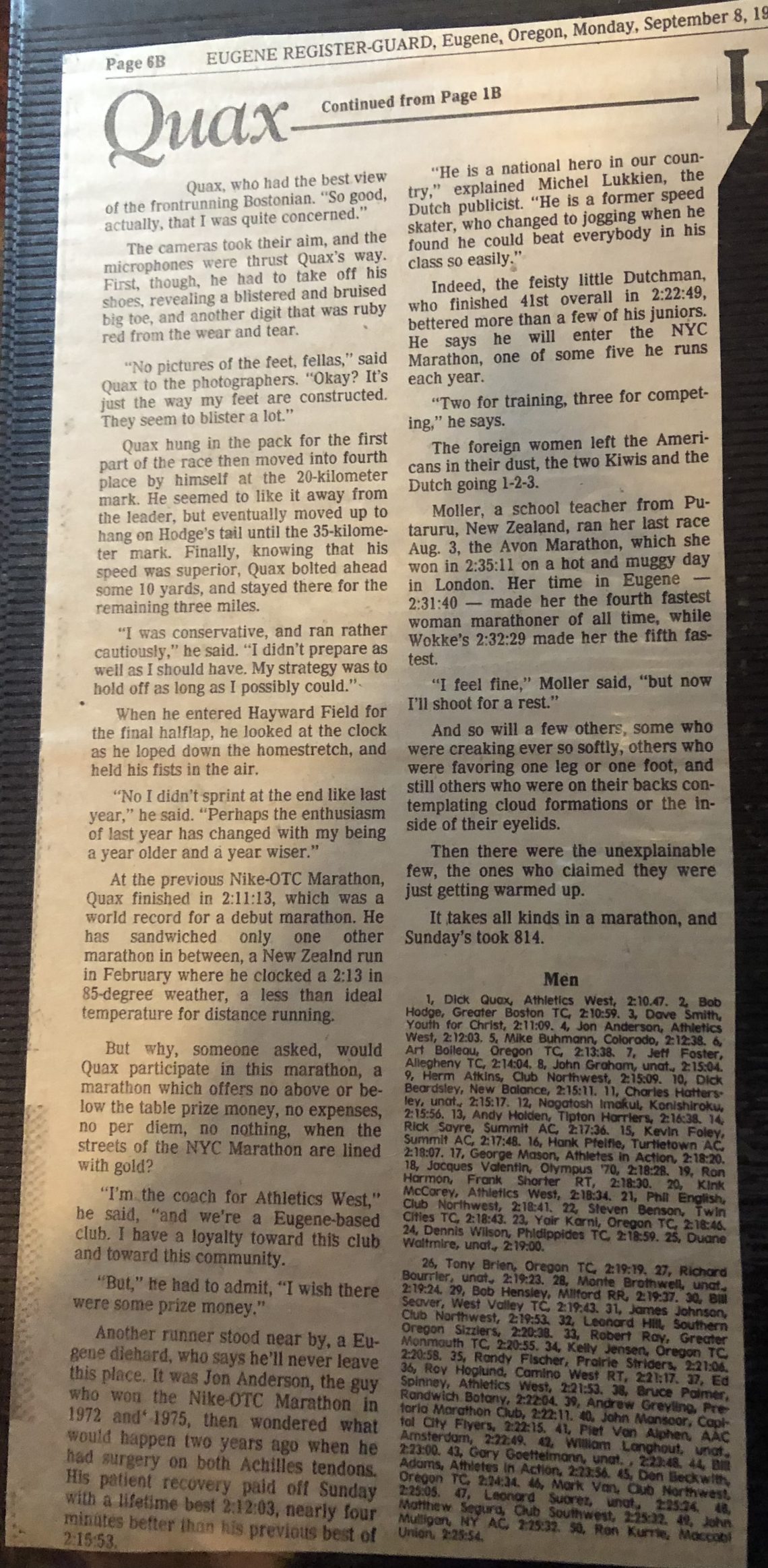 Best Efforts: The NIke OTC Marathon 1980, by Bob Hodge - runblogrun